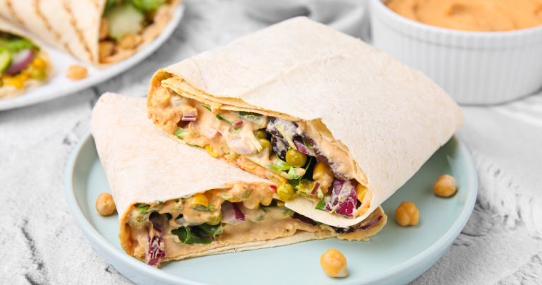 Veggie Lovers Hummus Wrap (10 Minutes) Recipe